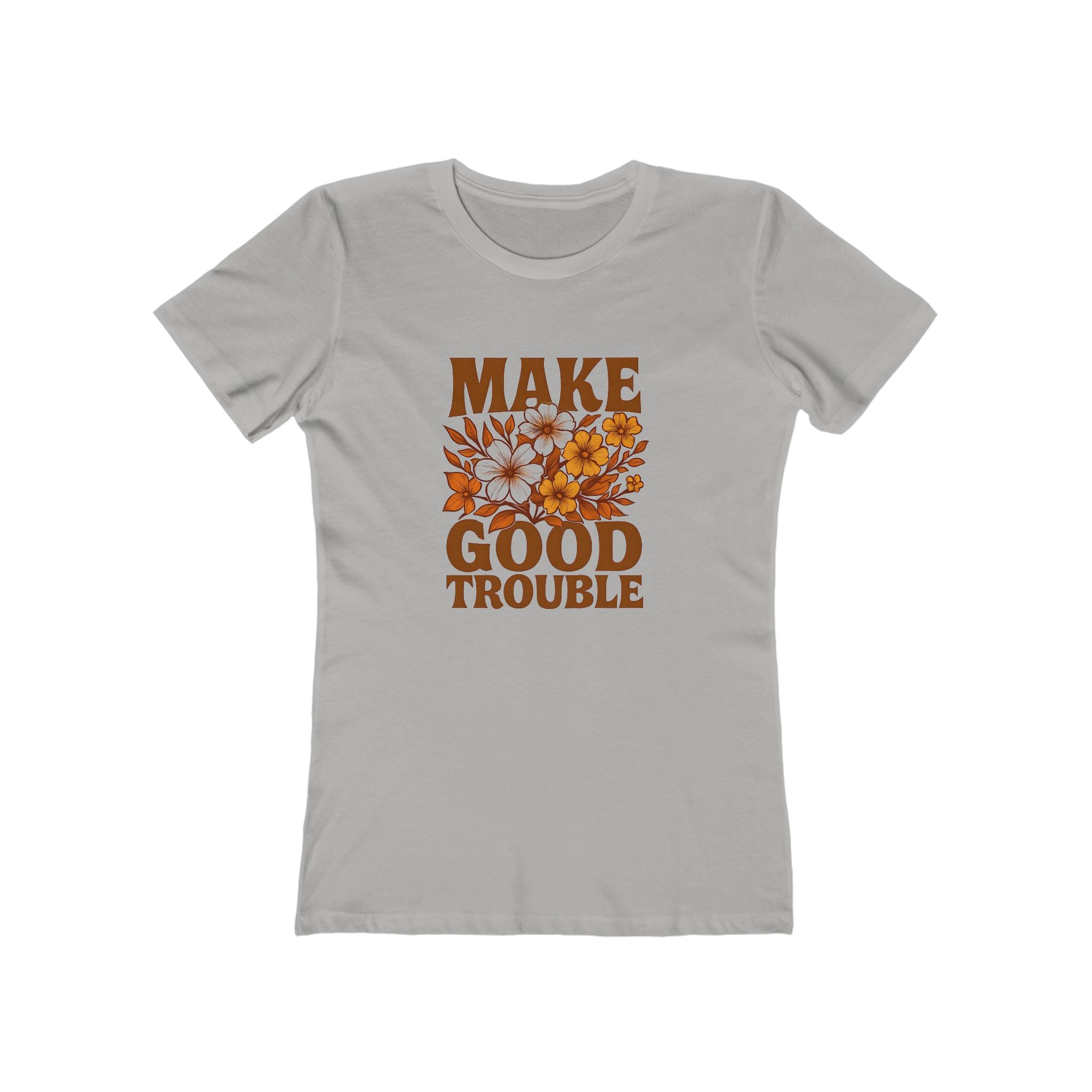 Make Good Trouble T-Shirt - Floral Empowerment Activist Graphic Tee ...