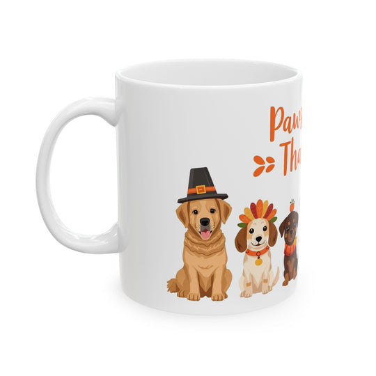 Pawsitively Thankful Fall Dog Mug - Cute Thanksgiving Coffee Cup – Ten ...